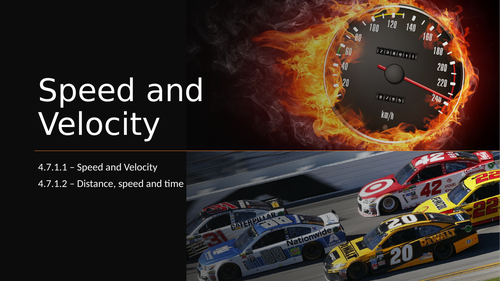 Force and Motion: Speed, distance and velocity. Lesson Pack 1 ...