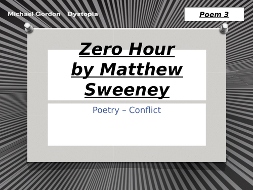 Home Learning Poetry Zero Hour | Teaching Resources