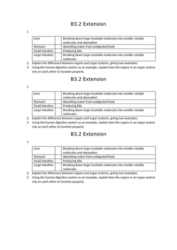 AQA GCSE Biology (9-1) B3.2 The human digestive system FULL LESSON ...
