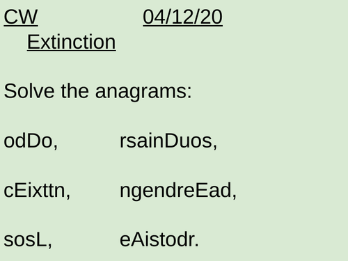 Extinction KS3 | Teaching Resources