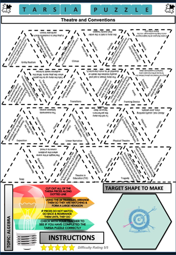 Styles and Conventions Drama Puzzles | Teaching Resources