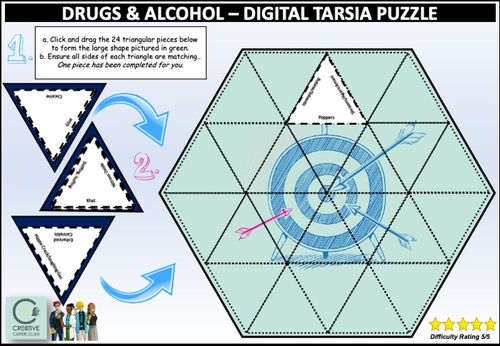 Drugs and Alcohol Digital Home learning Puzzles | Teaching Resources