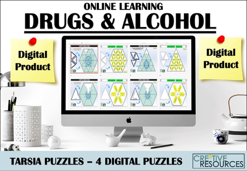 Drugs and Alcohol Digital Home learning Puzzles | Teaching Resources