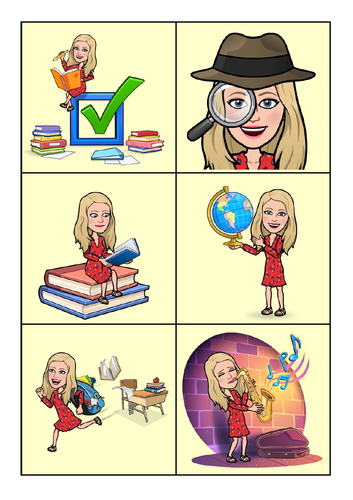 Bitmoji lesson timetable cards | Teaching Resources