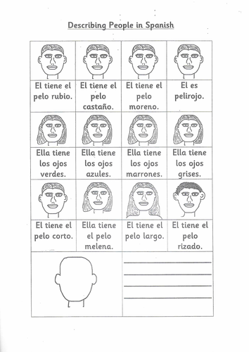 KS2 Spanish - describing people | Teaching Resources