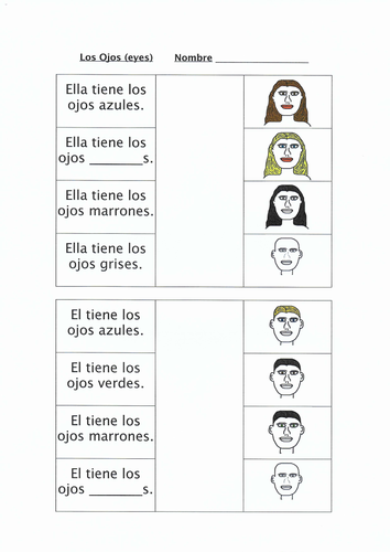 KS2 Spanish - describing people | Teaching Resources