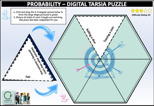 Probability and Statistics Maths Digital Puzzles | Teaching Resources