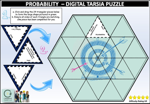 Probability and Statistics Maths Digital Puzzles | Teaching Resources