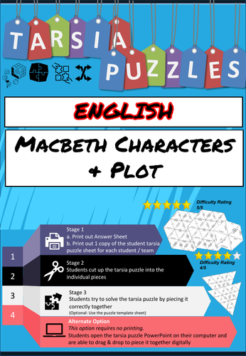 Macbeth English Puzzles | Teaching Resources