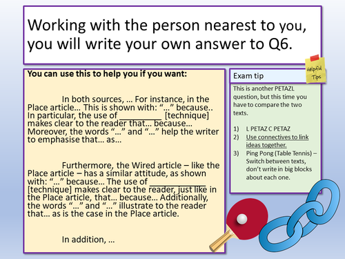 Eduqas English Language Component 2 Q6 | Teaching Resources