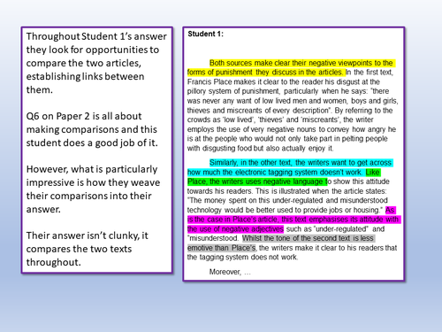 Eduqas English Language Component 2 Q6 | Teaching Resources