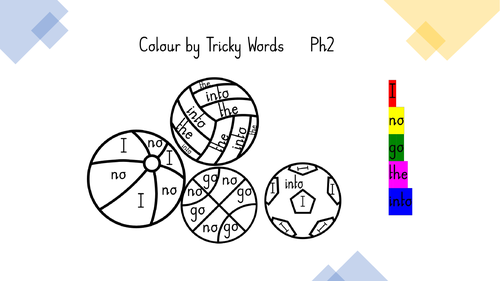 13, Colour by Tricky Words | Teaching Resources