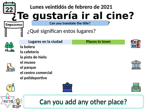 Te gustaría ir al cine | Teaching Resources