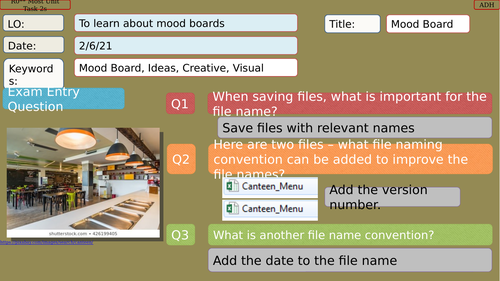 OCR Creative iMedia Task 2 Lessons (i.e. R082, R085, R090, R091, R092 ...