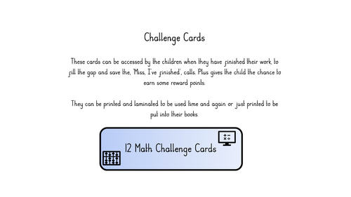 Maths Challenge Cards | Teaching Resources