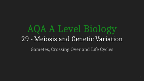 AQA A Level Biology Presentations Chapter 4 - Variation Between ...