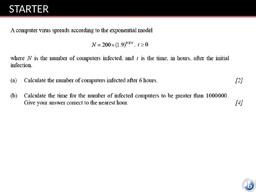 IB Maths Applications and Interpretation SL: Functions - Exponential & Logarithmic | Teaching ...