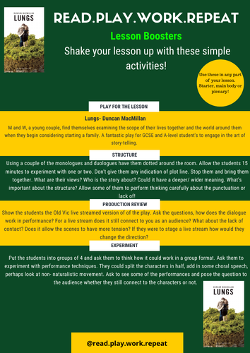 Read.Play.Work.Repeat- Lesson Booster 7 | Teaching Resources