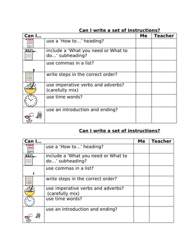 Genre Writing Checklist for KS1 | Teaching Resources