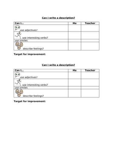 Genre Writing Checklist for KS1 | Teaching Resources