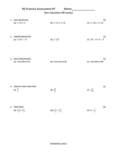 Bumper GCSE / National 5 Practice Tests | Teaching Resources