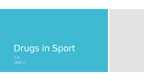 IGCSE PE Drugs in Sport | Teaching Resources