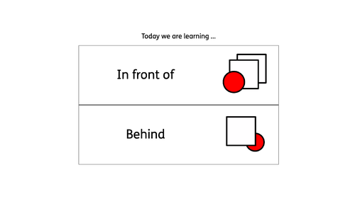 Prepositions: Teddy: In front of and behind | Teaching Resources