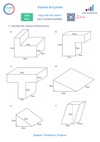 Volume of a prism | Teaching Resources