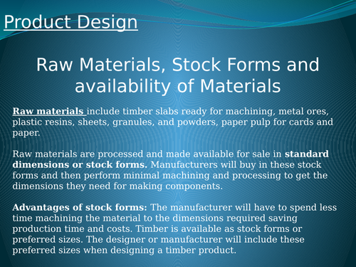 Properties Of Materials Forming Processes And Scale Of Production Teaching Resources