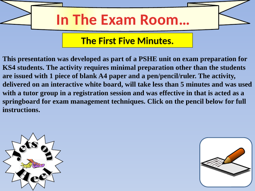 Exams, The First Five Minutes. | Teaching Resources