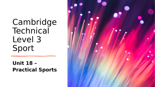 Cambridge Technicals Level 3 Sport 2016 - Year 1 Complete Resource ...