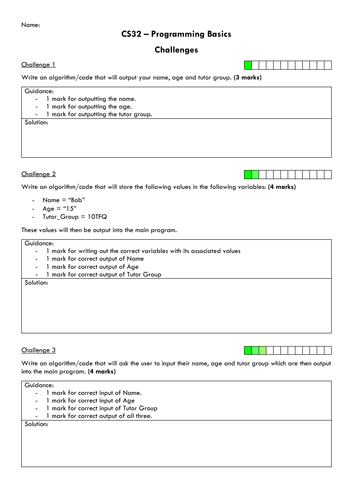 Pythonalgorithm Challenges Inc Solutions Teaching Resources 