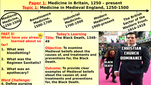 Edexcel GCSE Medicine in Britain, Topic 1 - Medicine in Medieval ...