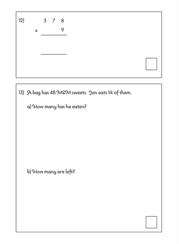 Maths Progress Test: Age 10 | Teaching Resources