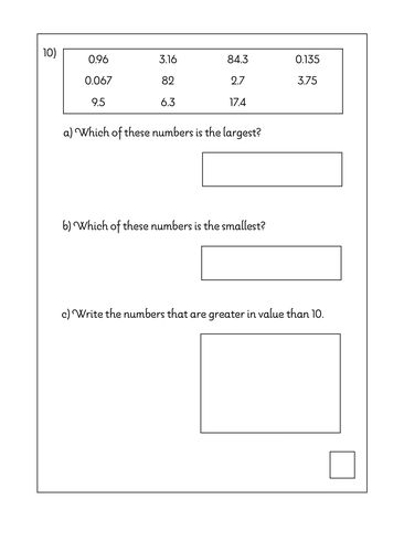 Maths Progress Test: Age 11 | Teaching Resources