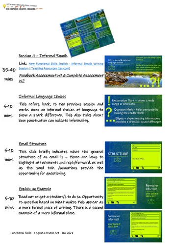 New Functional Skills English - Informal Emails Writing Session ...