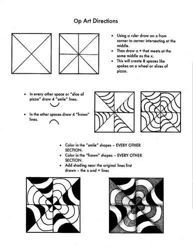 Op Art Worksheet | Teaching Resources