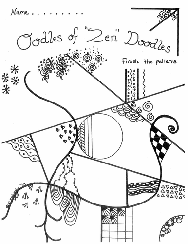 Zen Doodle finish the patterns | Teaching Resources
