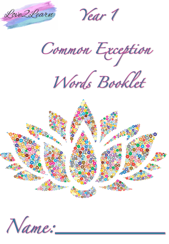 Year 1 Common Exception Words Booklet | Teaching Resources