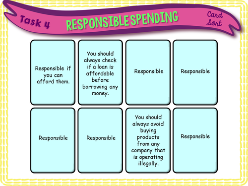 Responsible Spending PSHE | Teaching Resources