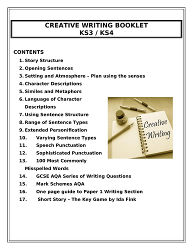 Creative Writing Booklet | Teaching Resources