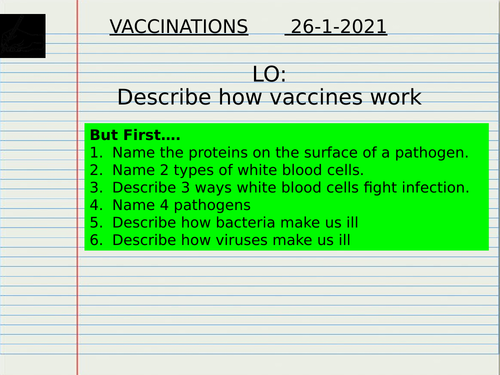 Vaccines - Virtual Lesson | Teaching Resources
