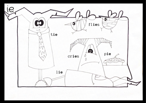 Phonics spotter ie (lie) - worksheet and poster | Teaching Resources
