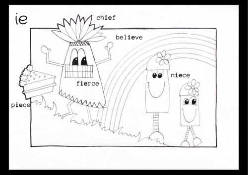 Phonics spotter ie (piece) - worksheet and poster | Teaching Resources