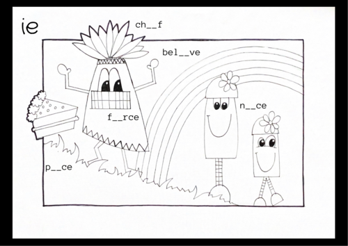 Phonics spotter ie (piece) - worksheet and poster | Teaching Resources