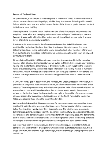 High School English: Non-fiction Unit for Grades 9-10 - Mountaineering ...