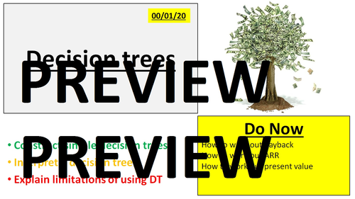 Decision trees - A Level Business | Teaching Resources