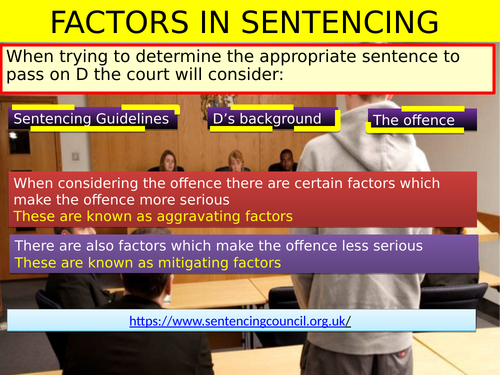 Sentencing in Criminal Law UK | Teaching Resources