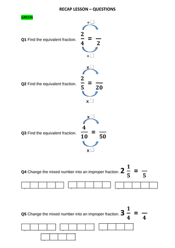Fractions Year 5 | Teaching Resources