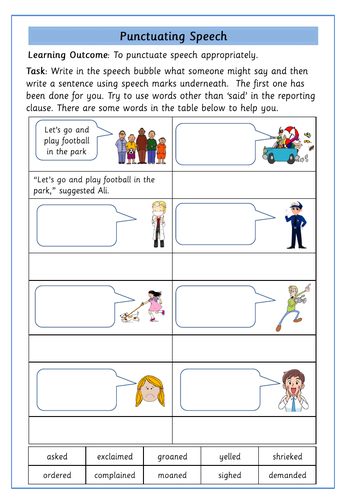 Inverted Commas (Speech Marks) | Teaching Resources